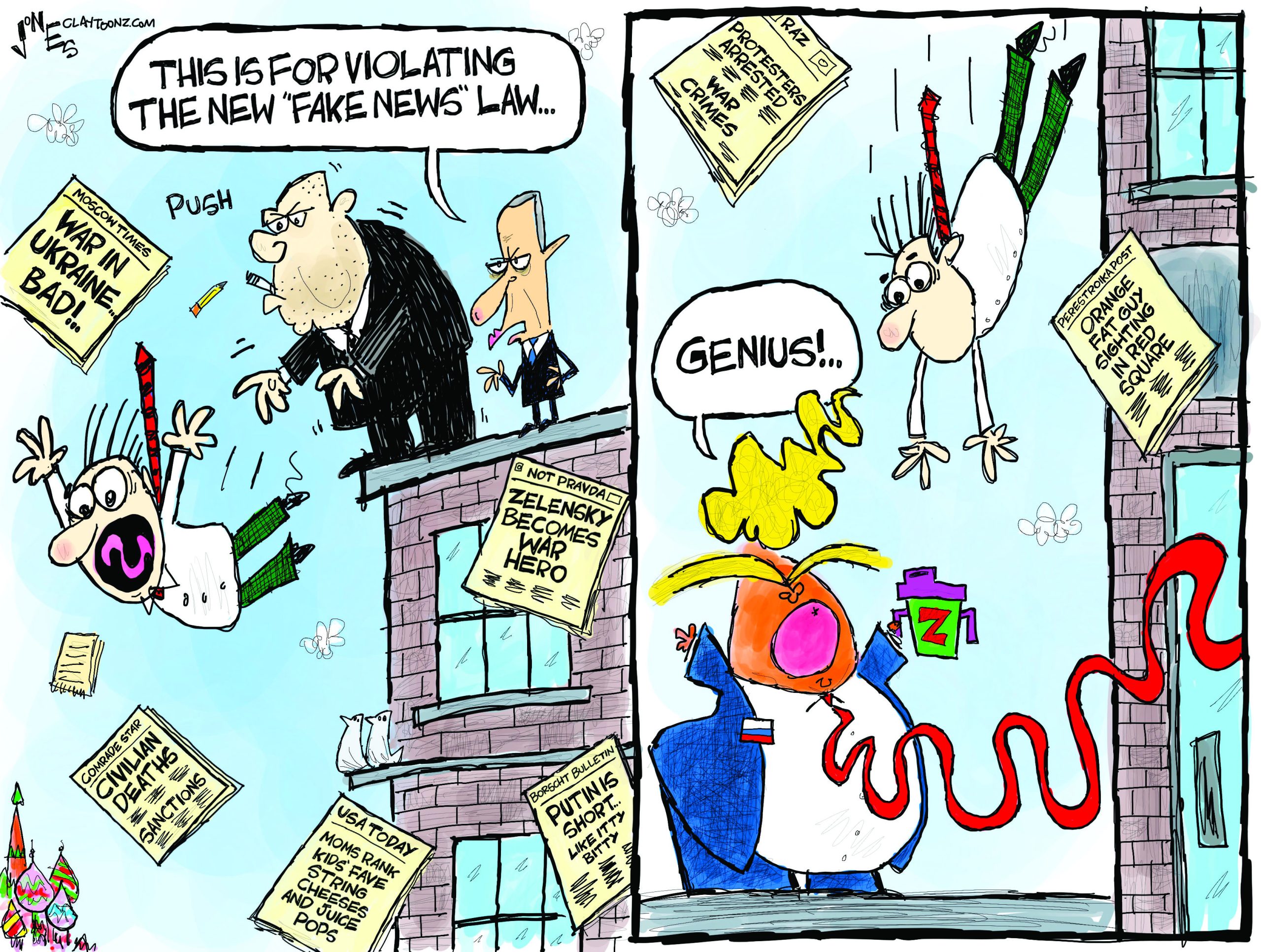 Comic - Claytoonz: Fake News Genius - What's Up Newp