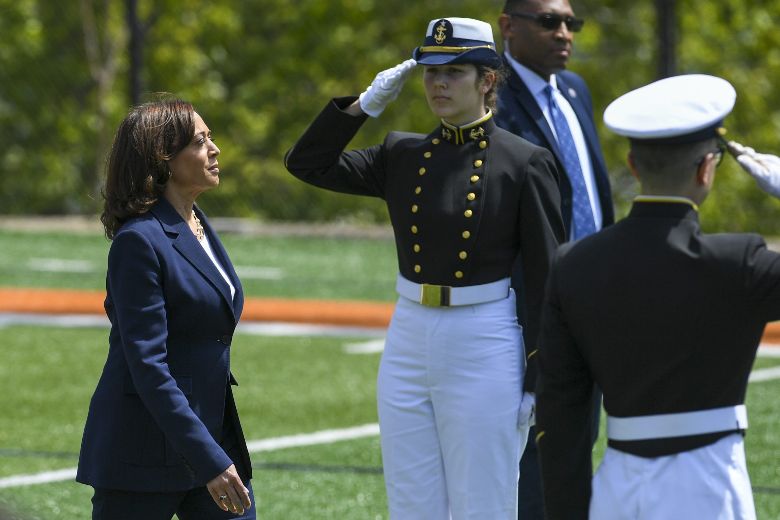 Harris tells Coast Guard grads rule of law is under attack - What's Up Newp
