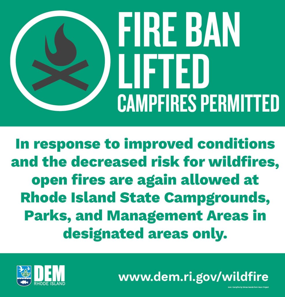 DEM lifts fire ban at all state campgrounds and parks - What's Up Newp