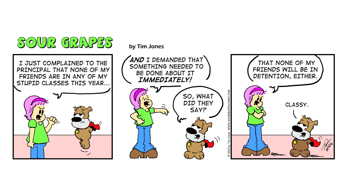 Comic - Sour Grapes: Class - What's Up Newp