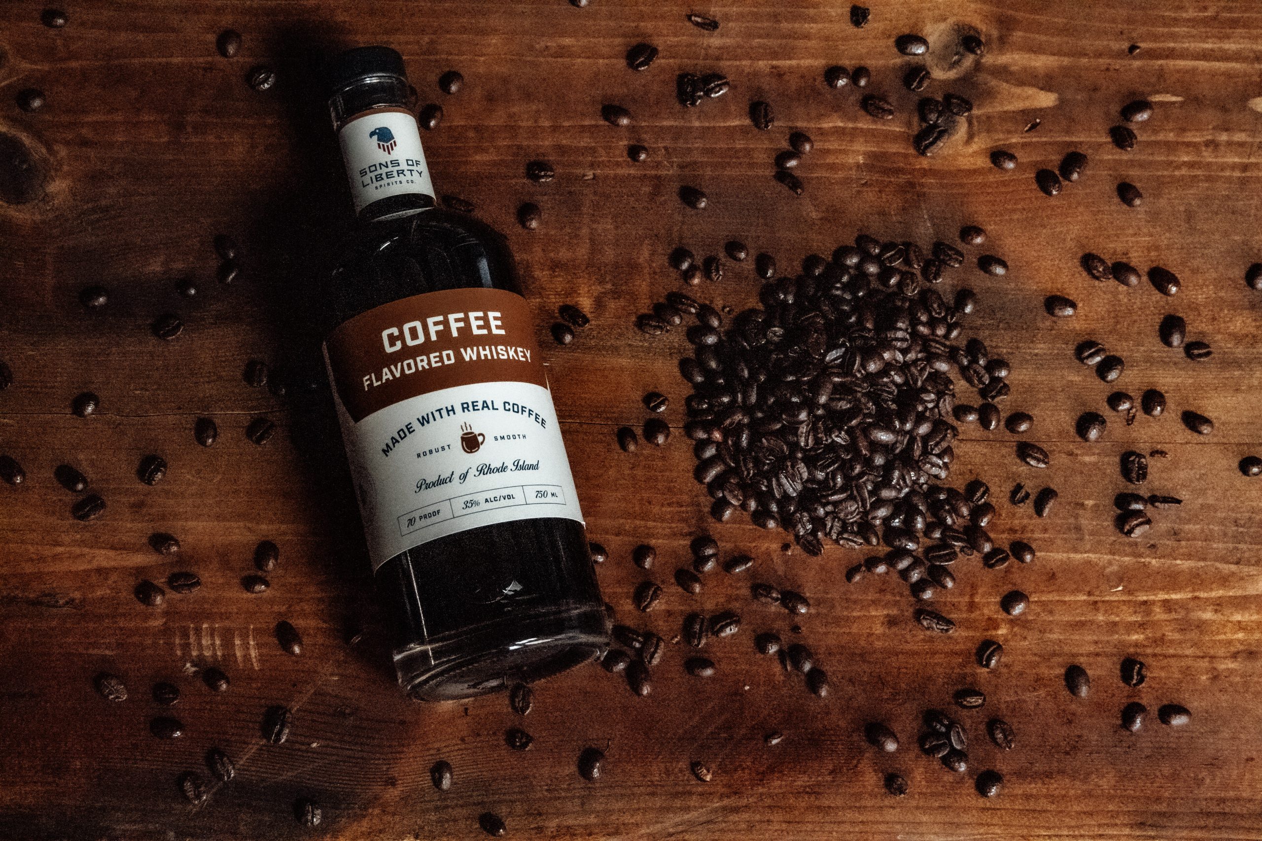 coffee-flavored-whiskey-with-beans - What's Up Newp