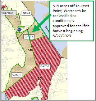 DEM announces the opening of 515-acre shellfishing area in Mount Hope ...