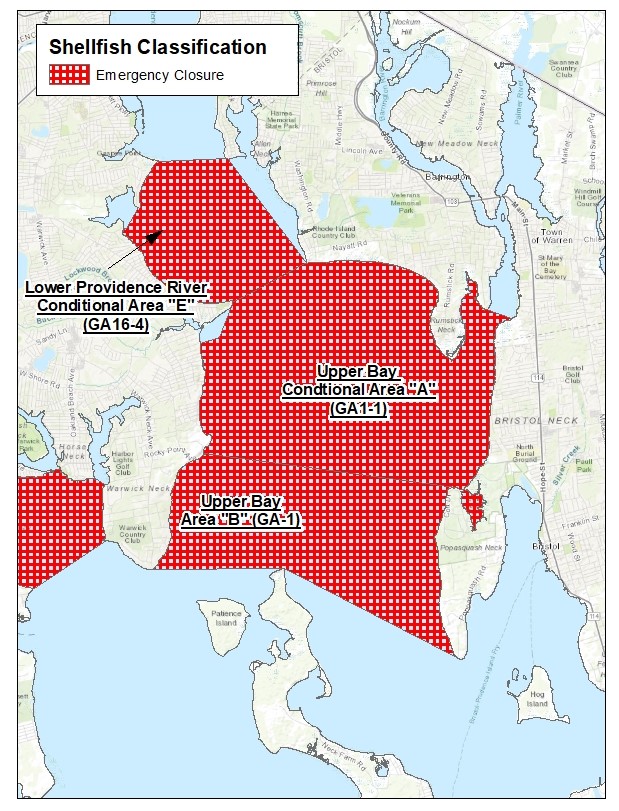 Heavy rain forces closure of shellfish areas in Narragansett Bay and ...