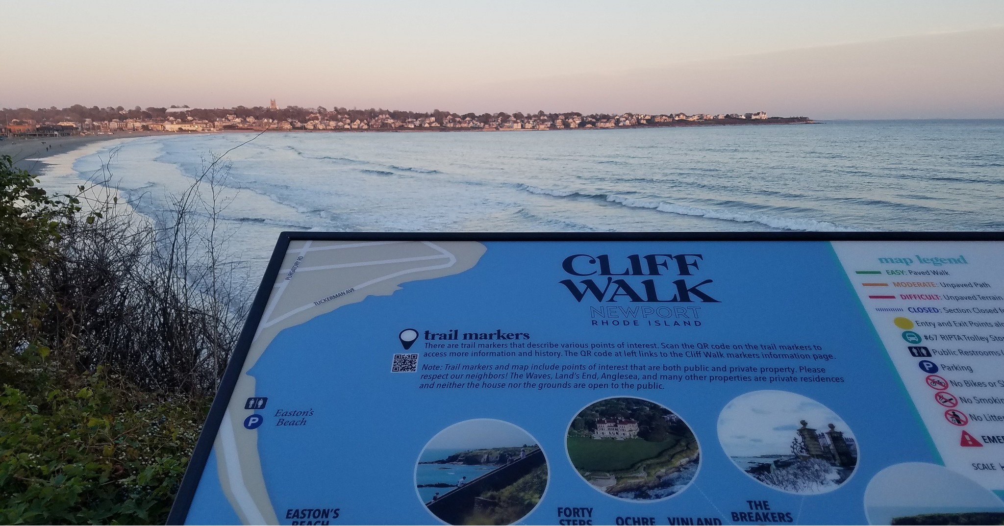 New wayfinder maps installed along Cliff Walk - What's Up Newp