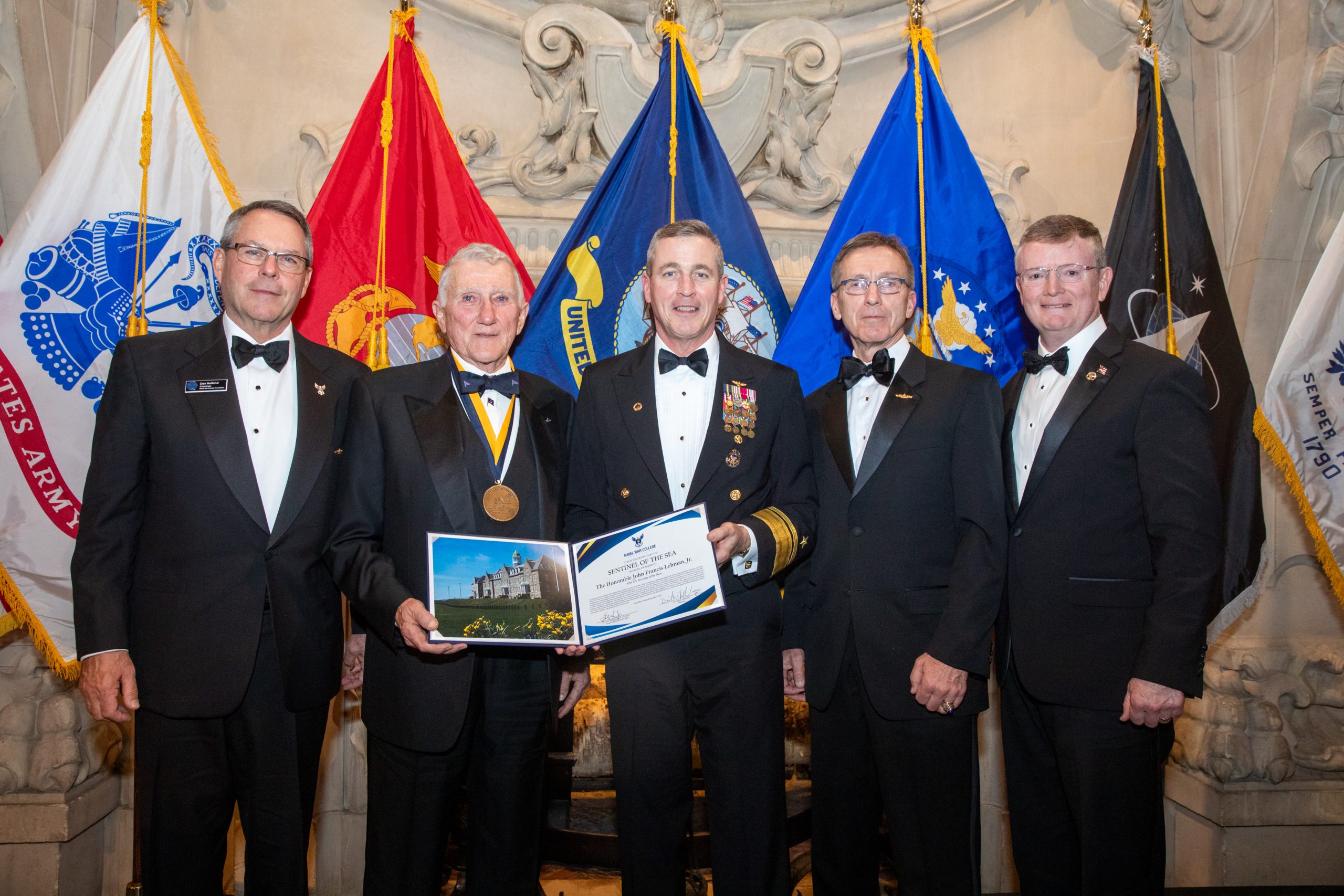 65th U.S. Secretary of the Navy John Francis Lehman, Jr. receives Naval ...