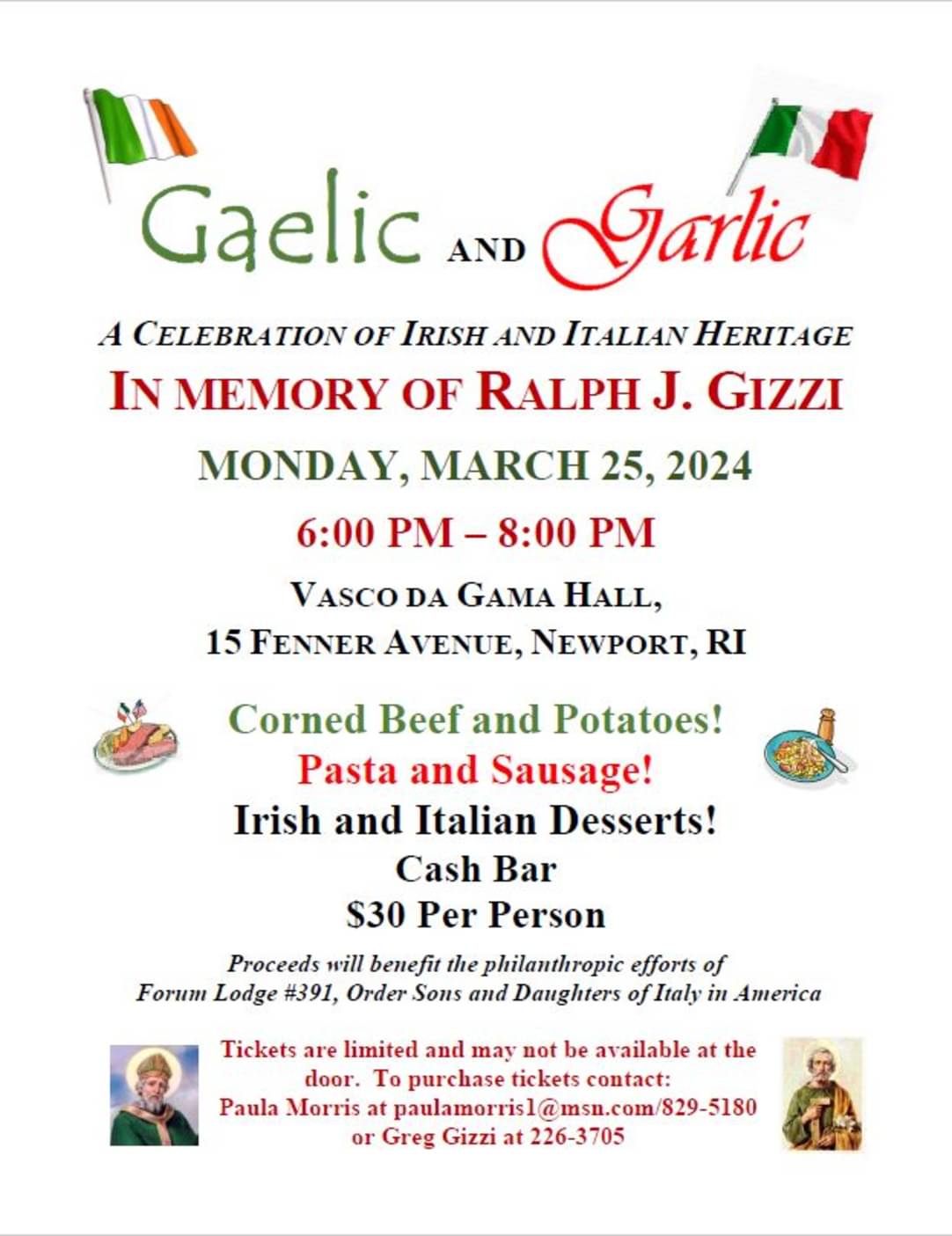 Forum Lodge to host annual Gaelic and Garlic Dinner on March 25 - What ...