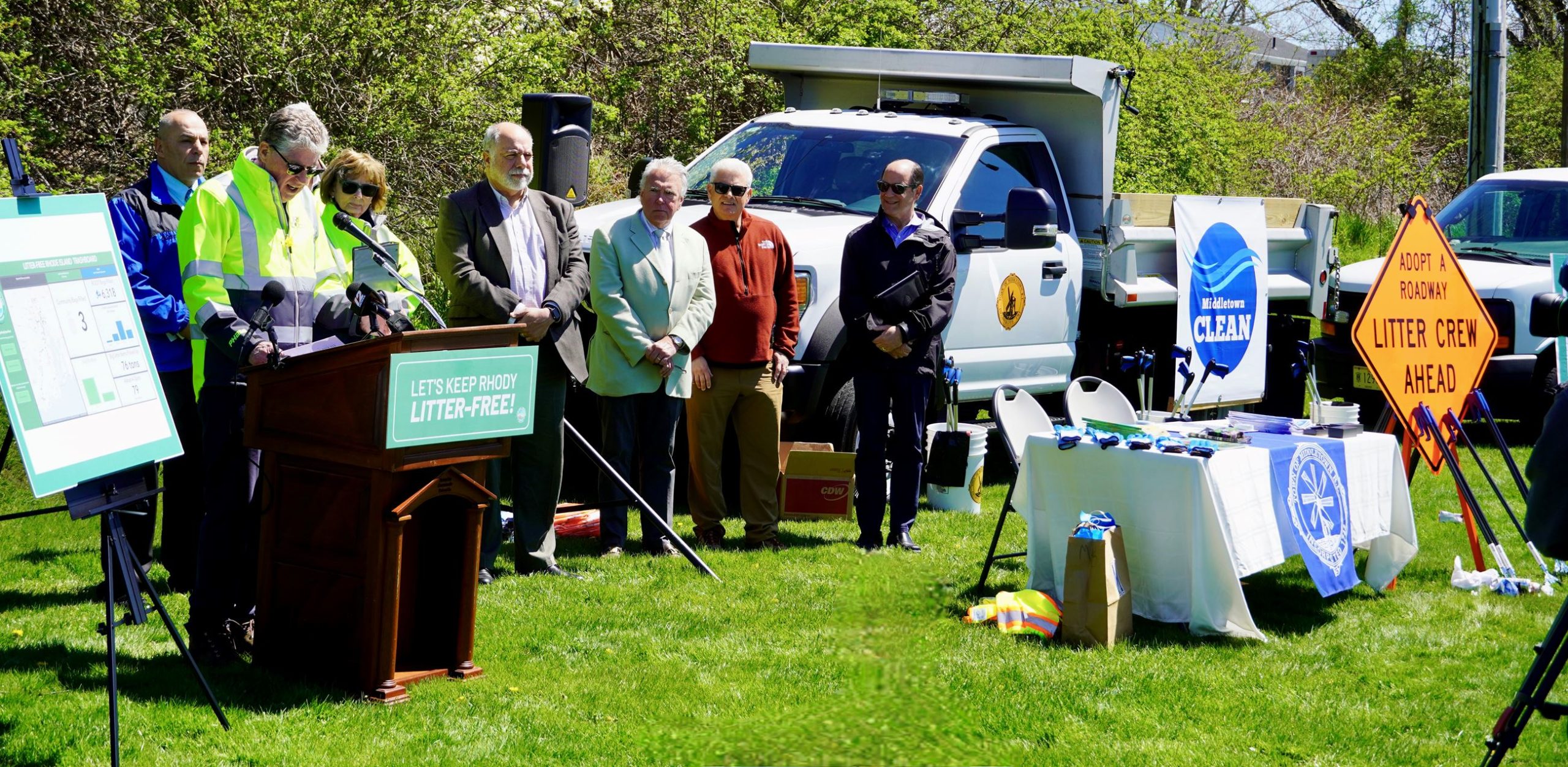 Gov. McKee and First Lady Susan McKee help keep Middletown clean - What ...