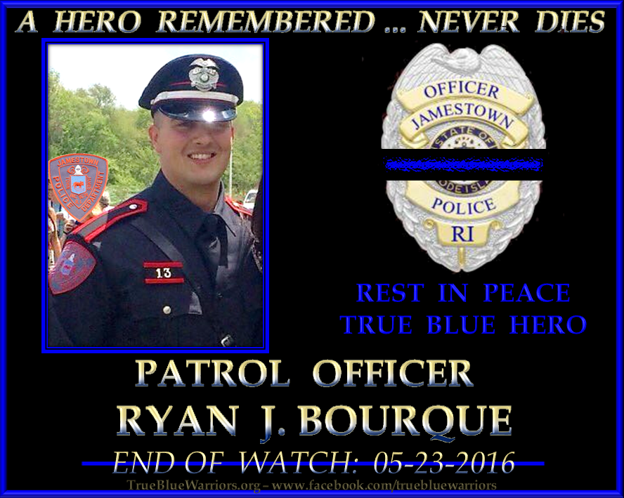 Jamestown Police remembers Officer Ryan Bourque on the 8th anniversary of his death - What's Up Newp