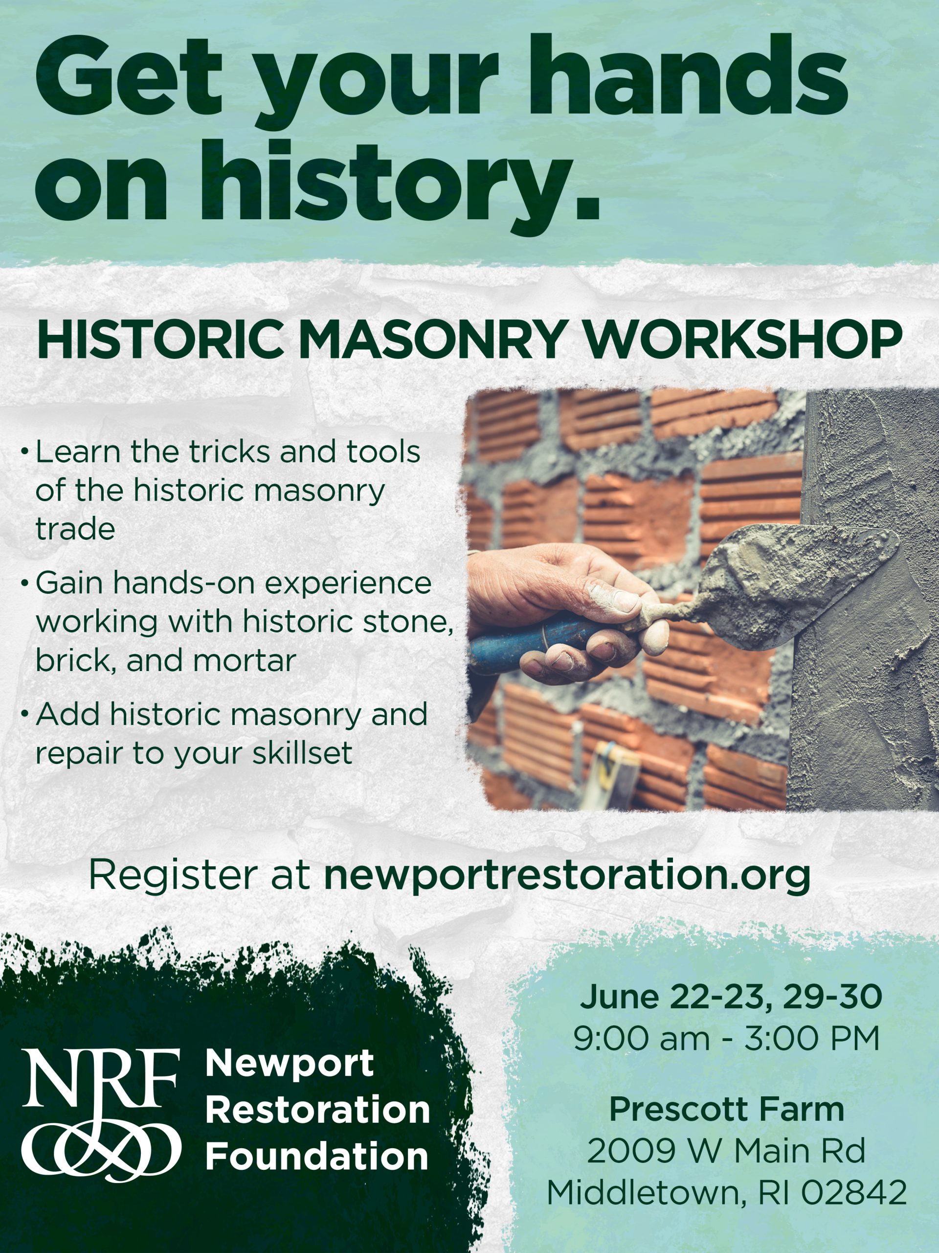 NRF_MasonryWorkshop_Flyer - What's Up Newp