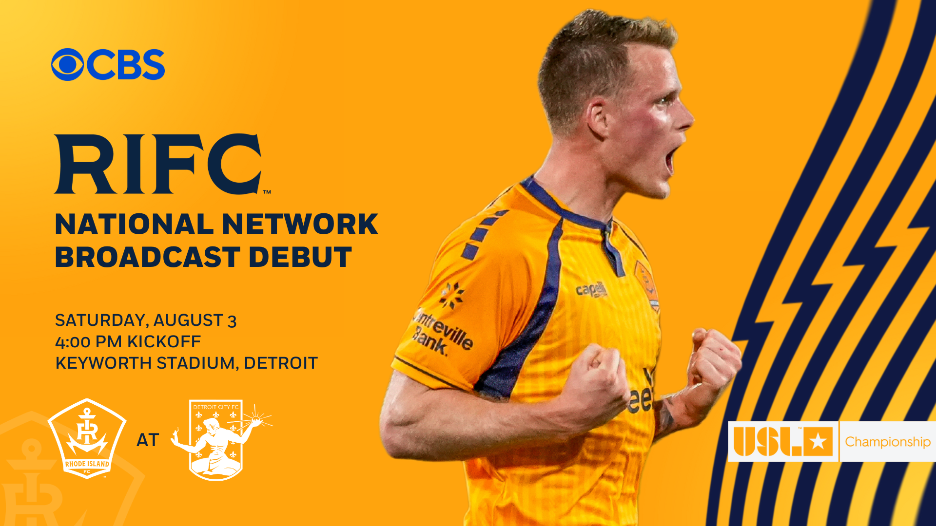 Rhode Island FC match at Detroit City FC to broadcast on CBS Television ...