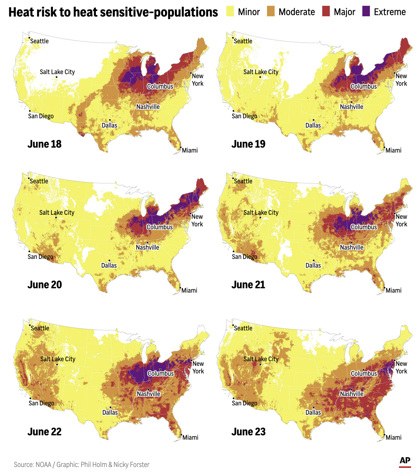 US Heat Wave-Heat Risk - What's Up Newp