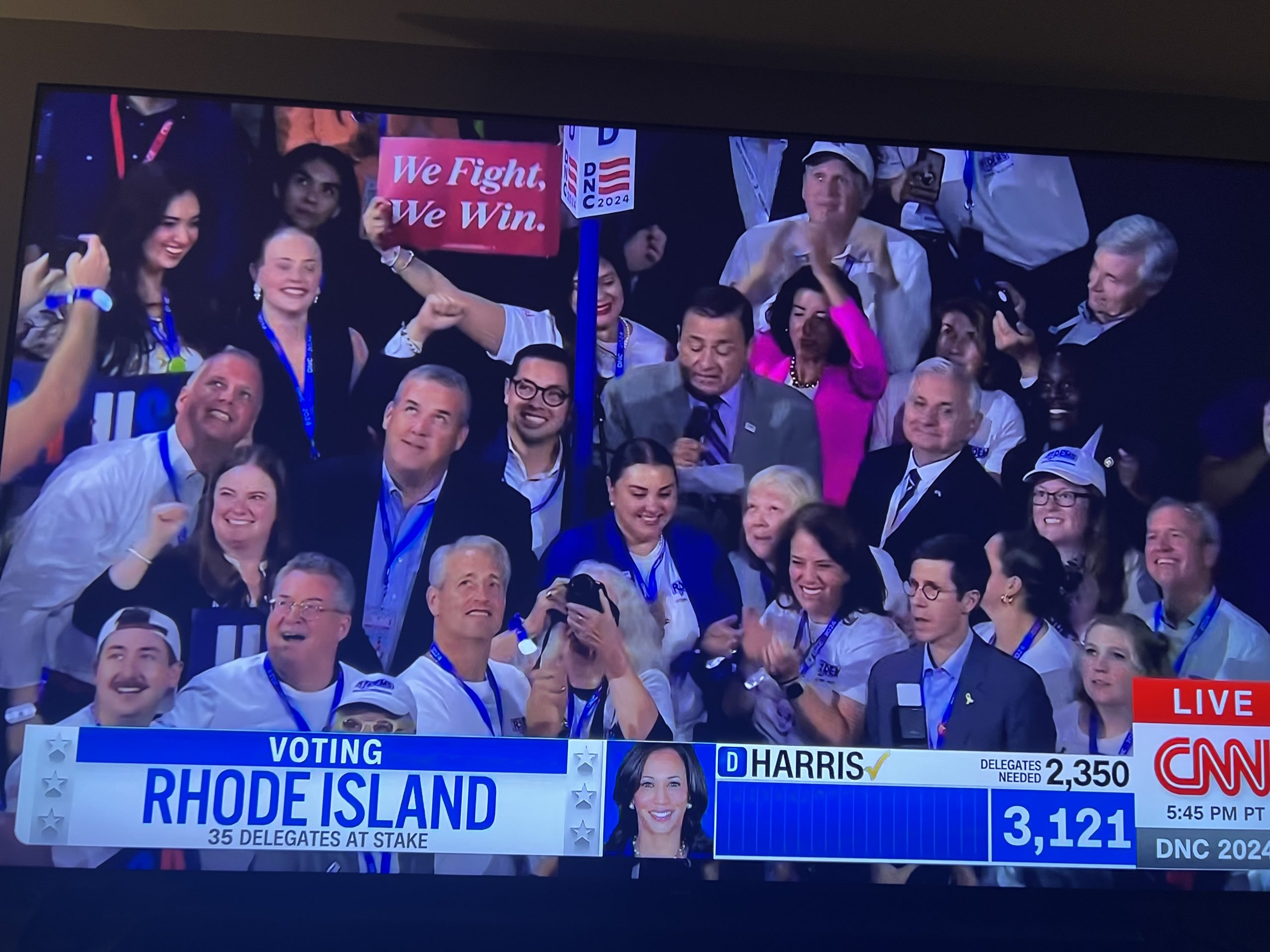 Rhode Island casts votes for Harris at the Democratic National ...