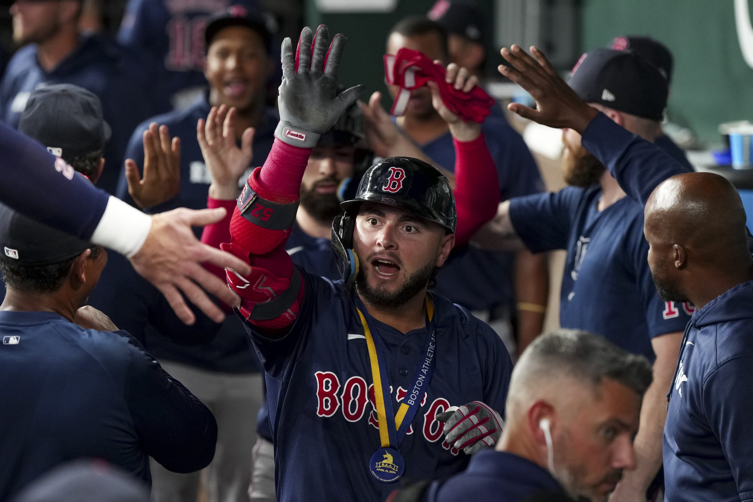 Abreu has 2 go-ahead hits as Red Sox beat Rangers 11-6 for first ...