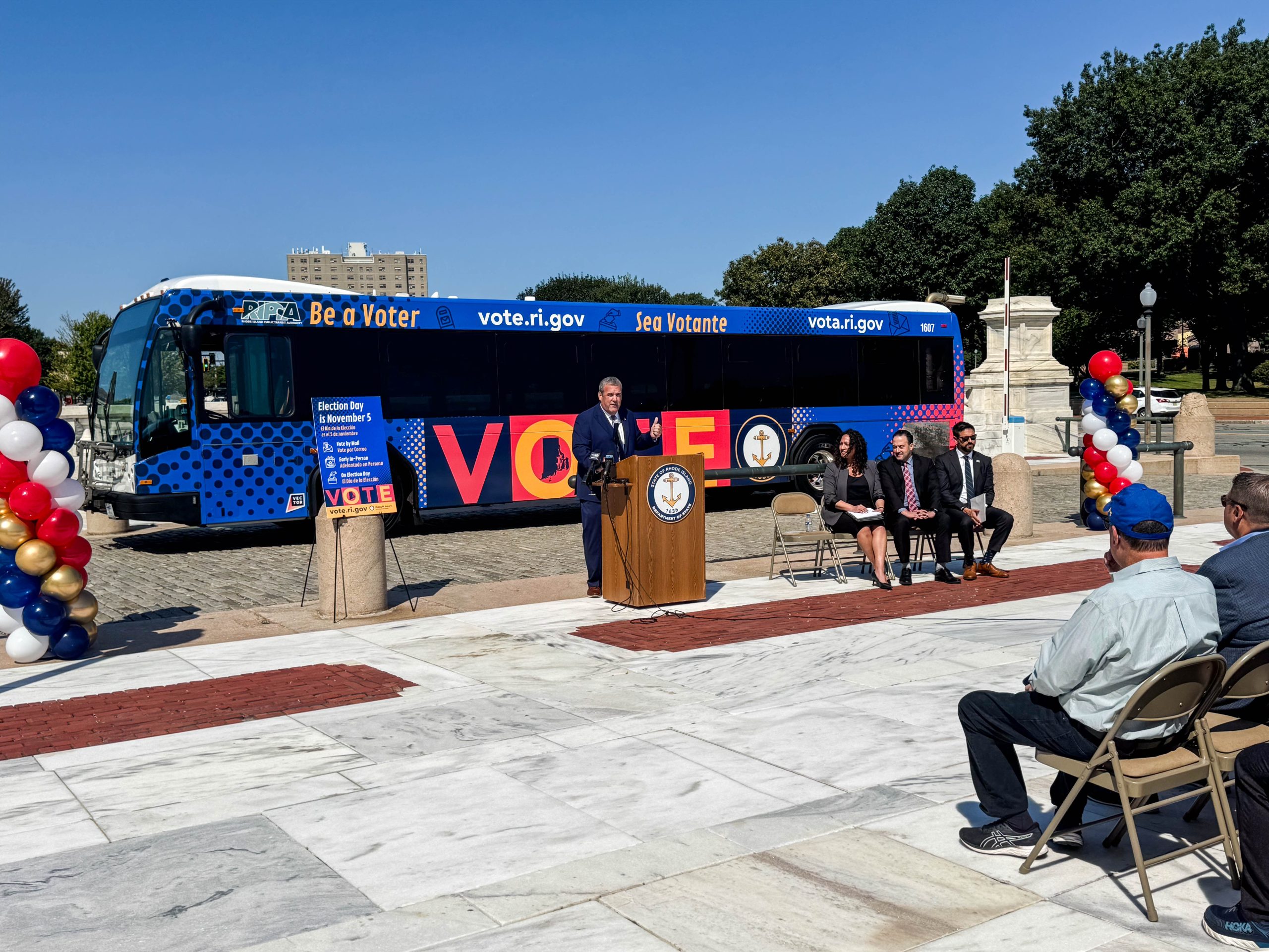 Rhode Island unveils election ad bus - What's Up Newp