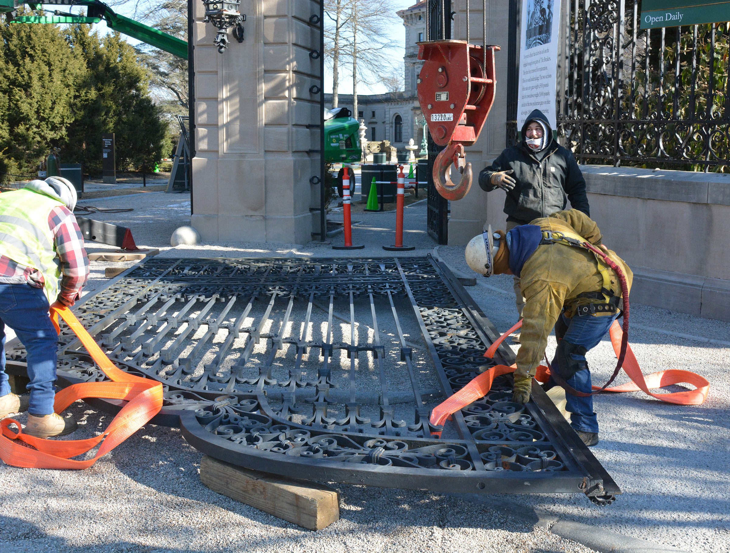 Front gates at The Breakers removed for restoration work - What's Up Newp