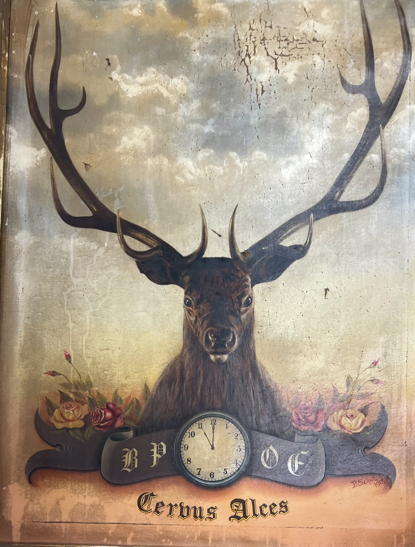 THE ELK by PETER LARS SCHIOT 1913 BEFORE RESTORATION - What's Up Newp